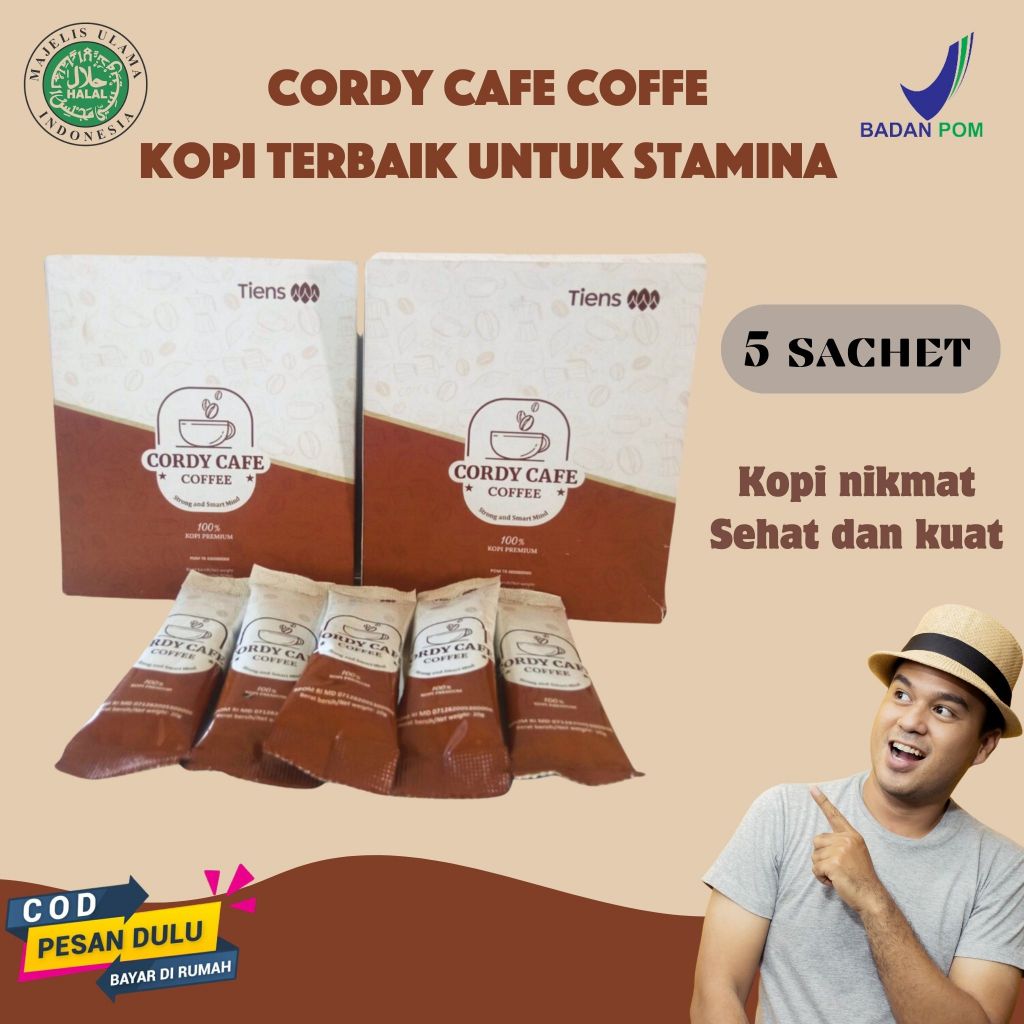 Jual Kopi Cordy Cafe Tiens 5 Sachet/ Kopi Terbaik untuk Meningkatkan ...