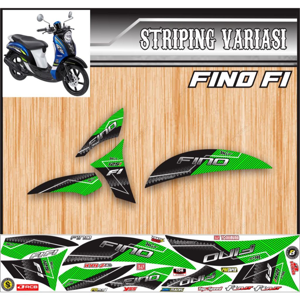 Jual STRIPING MOTOR YAMAHA FINO FI DECAL VARIAN CUSTOM MODEL VARIASI ...