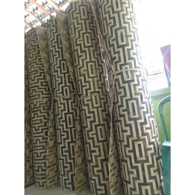 Jual Anyaman bambu motif Chevrolet kulit seni bambu tabag Gedeg gribik ...