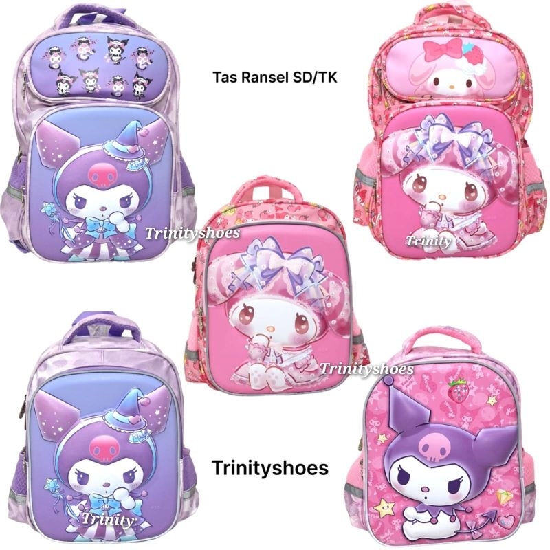 Jual TAS RANSEL SANRIO KUROMI MELODY CINOMORO ANAK PEREMPUAN PAUD TK SD TAS SEKOLAH ANAK IMPORT ...