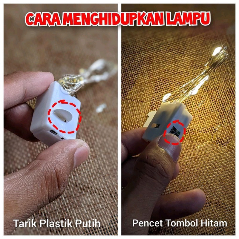 Jual Lampu LED 1 Meter 2 Meter Warm White Warna Warni Lampu Hias Lampu ...