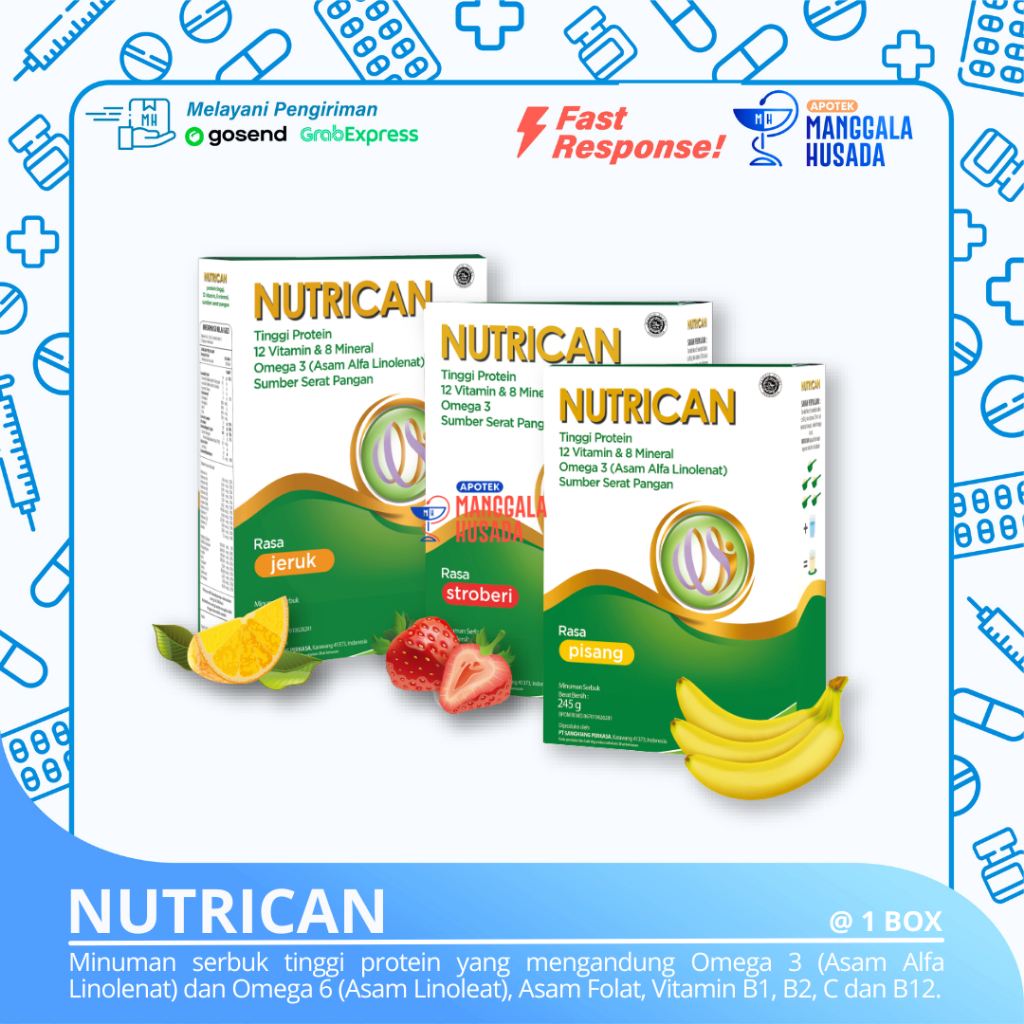 Jual NUTRICAN NUTRISI TINGGI PROTEIN PER BOX @ 245 GR | Shopee Indonesia