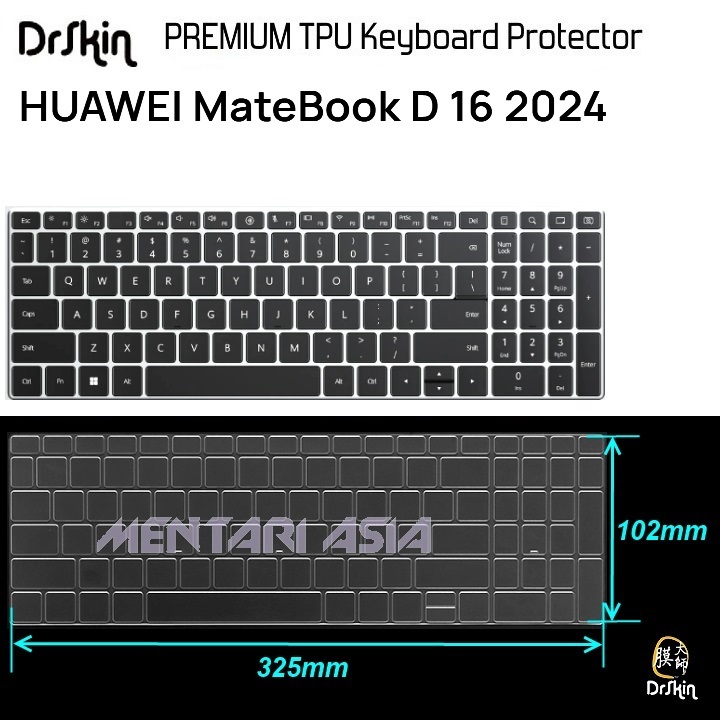Jual Keyboard Protector HUAWEI MateBook D16 2024 - DrSkin Premium TPU ...