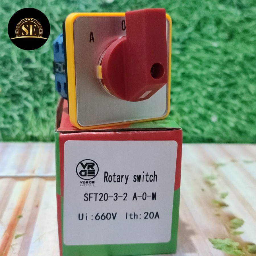 Jual Rotary Switch SFT20-3-2 SA16 A-O-M 2P VORGE Selector man off auto ...