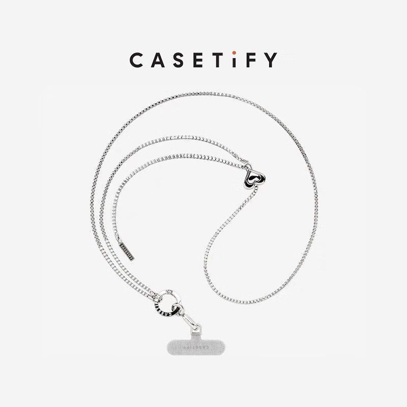 Jual [Ready Stock]CASETiFY Silver White Metal Love Diagonal Strap ...