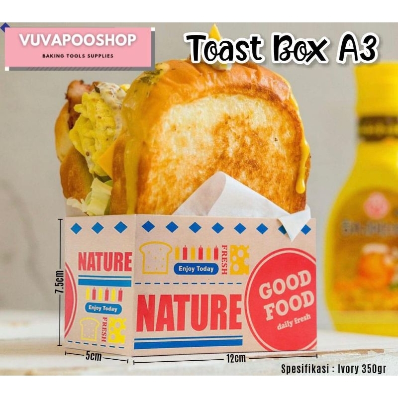 Jual Toast Box A3 / Box Roti Toast / Dus Roti Bakar | Shopee Indonesia