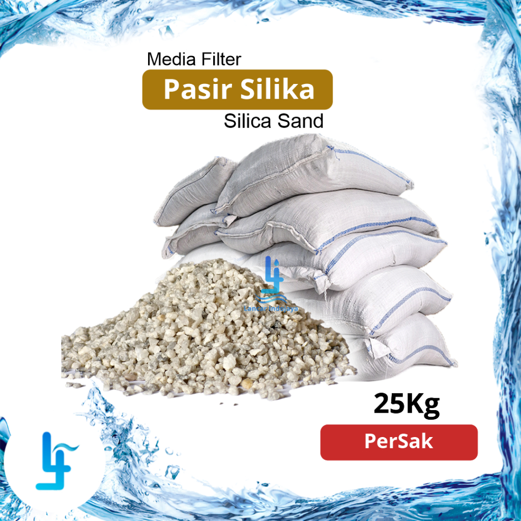 Jual Pasir Silika Pasir Kwarsa Silica Sand per sak karung 1 Sak Zak 25 ...