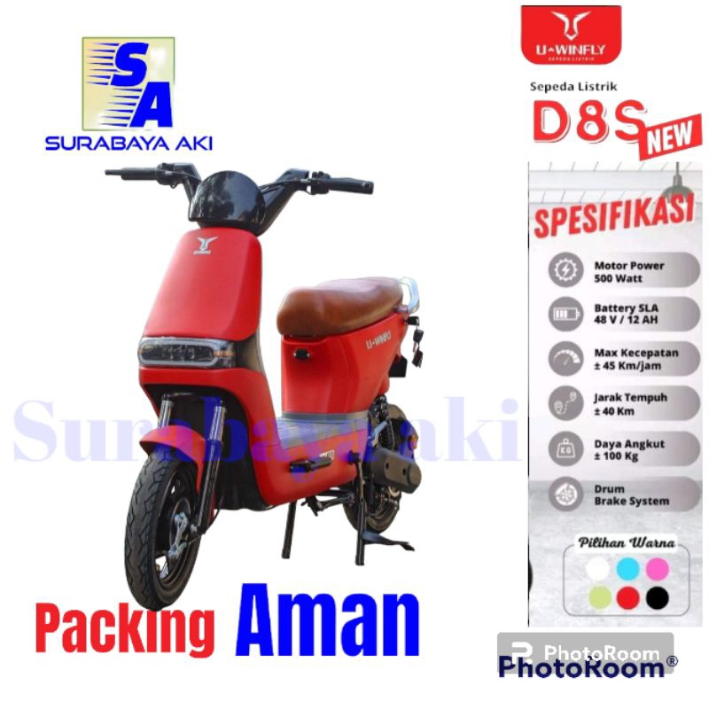 Jual D8s SEPEDA LISTRIK UWINFLY R7S 48V 12AH SERIES NEW U WINFLY D8S ...