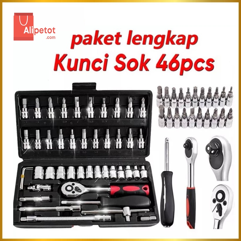 Jual Kunci Sok Set 46pcs Kunci Socket Full Set Lengkap Repair Tools ...