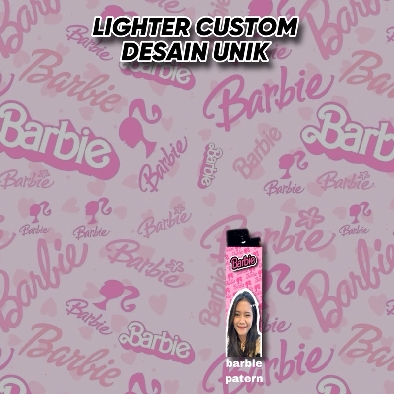 Jual korek custom Cricket Bara Barbie Emoji Lucu / lighter custom ...