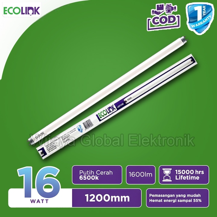 Jual Lampu Led Tube Neon Ecolink 16W 16 Watt W Lebih Terang Garansi ...