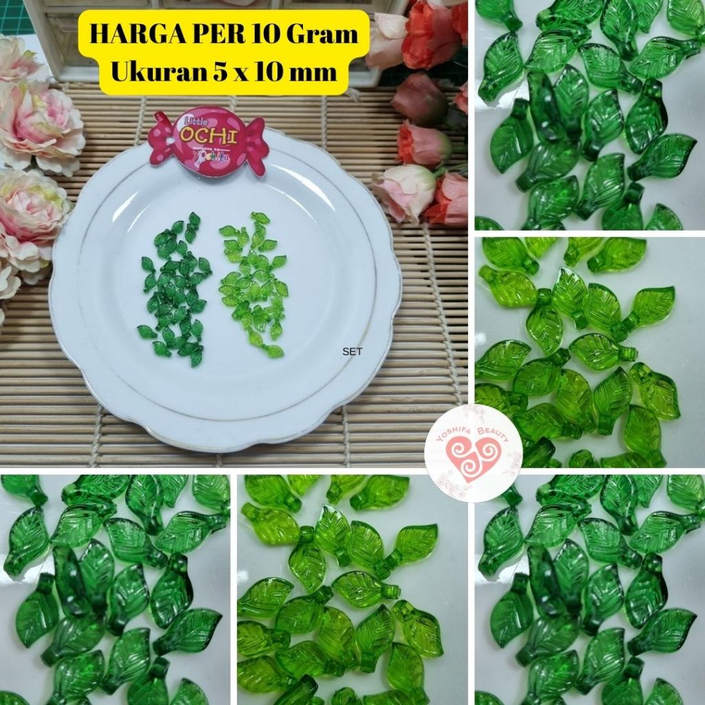 Jual Manik Daun akrilik Mini Per 10 Gram | Shopee Indonesia