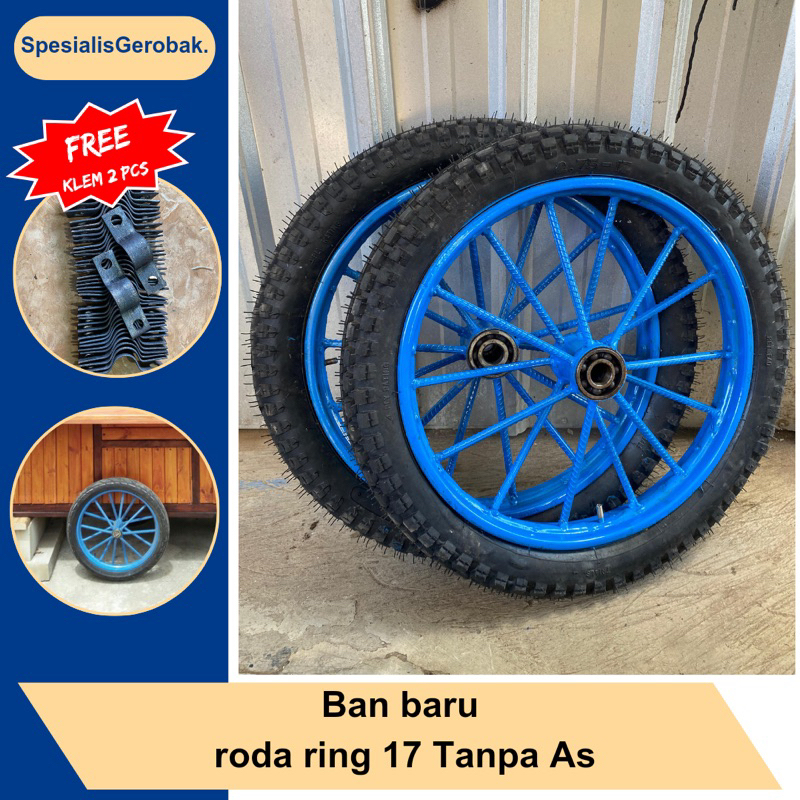 Jual RODA GEROBAK RING 17 SATU PASANG BAN BARU TANPA AS | Shopee Indonesia
