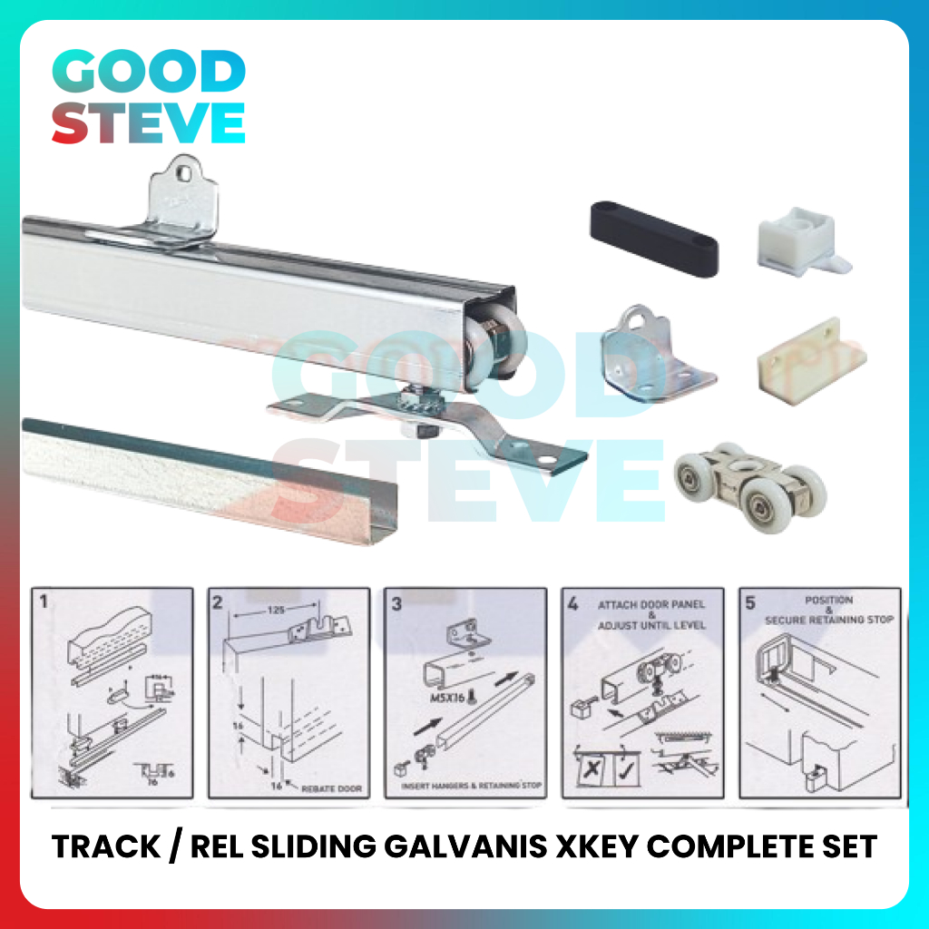 Jual Track/Rel Sliding Galvanis X-key 200 max.80kg Complete Set ...