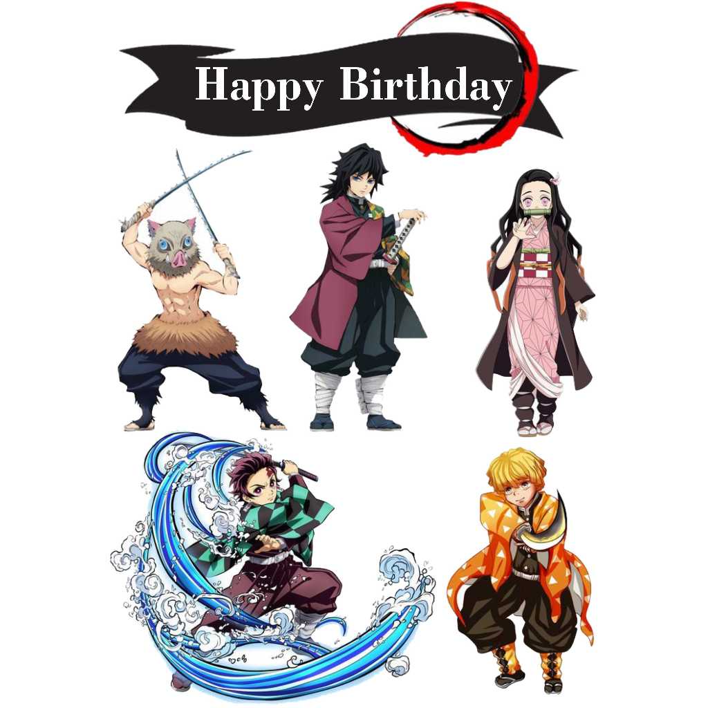Jual HIASAN KUE CUSTOM TOPPER ULTAH DEMON SLAYER TOPPER CAKE ULANG ...