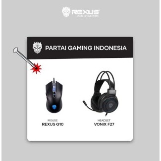 Jual Rexus Promo Nyoblos Bundling Mouse Gaming G10 + Headset Gaming F27 | Shopee Indonesia