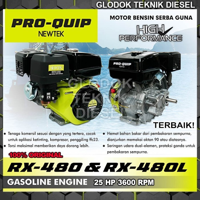 Jual Proquip Mesin Penggerak Bensin 25 HP RX 480 Gasoline Engine RX480 ...