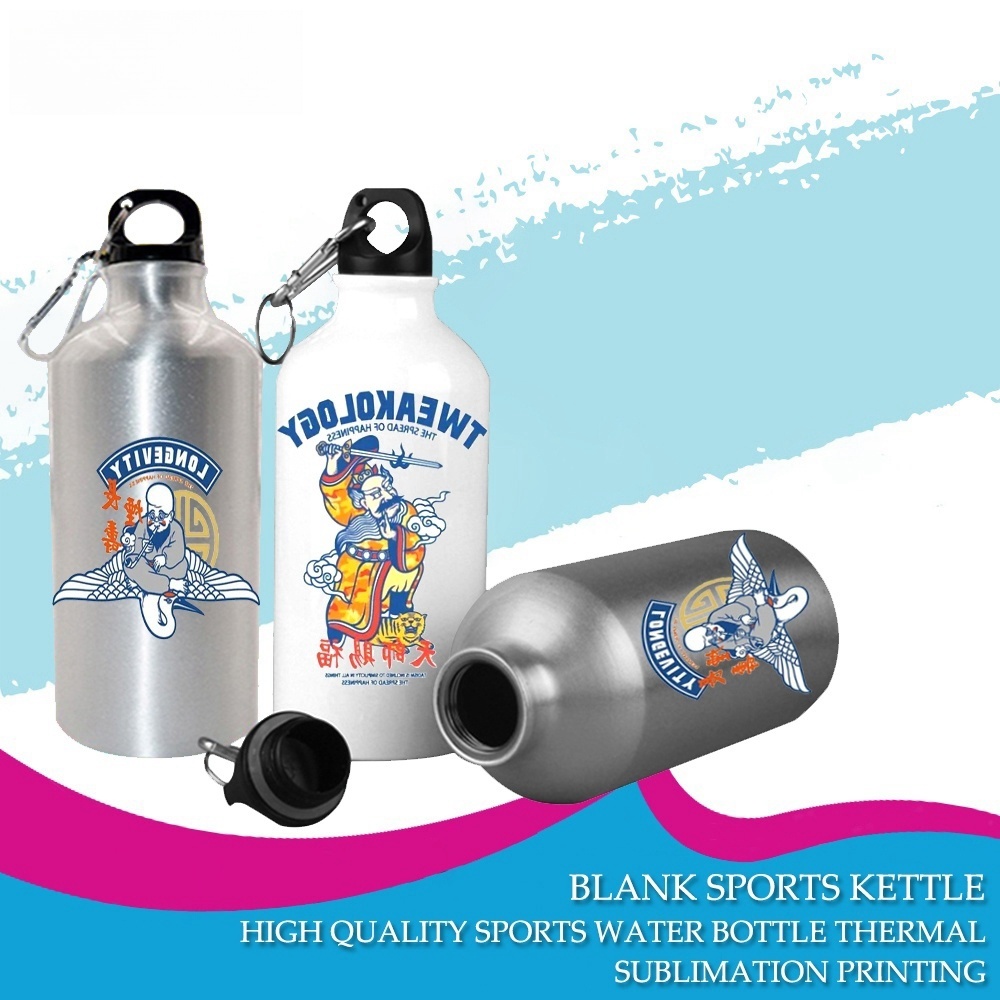 Jual Olahraga Cetak Sublimasi Quaff 500ml Botol Air Putih Perak ...