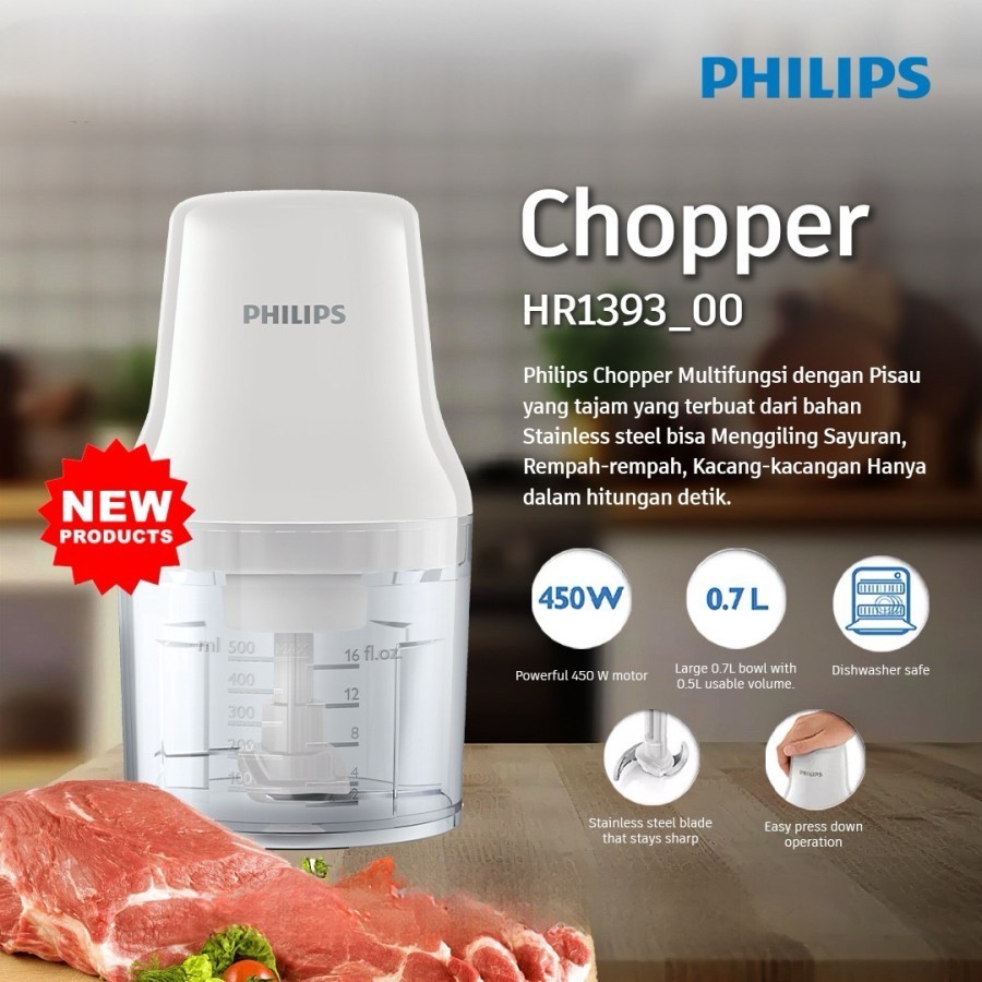 Jual PHILIPS CHOPPER HR 1393/00 | Shopee Indonesia