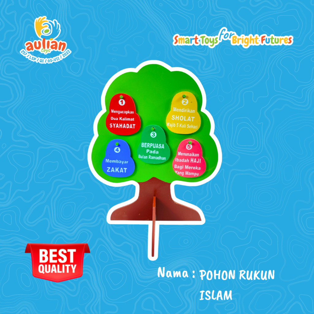 Jual POHON RUKUN ISLAM MAINAN KAYU/ MAINAN EDUKASI / ALAT PERAGA ...