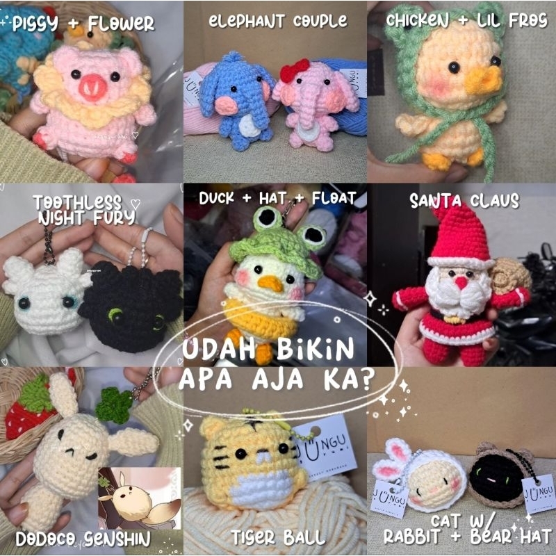 Jual custom crochet amigurumi / custom boneka rajut | what do you want ...