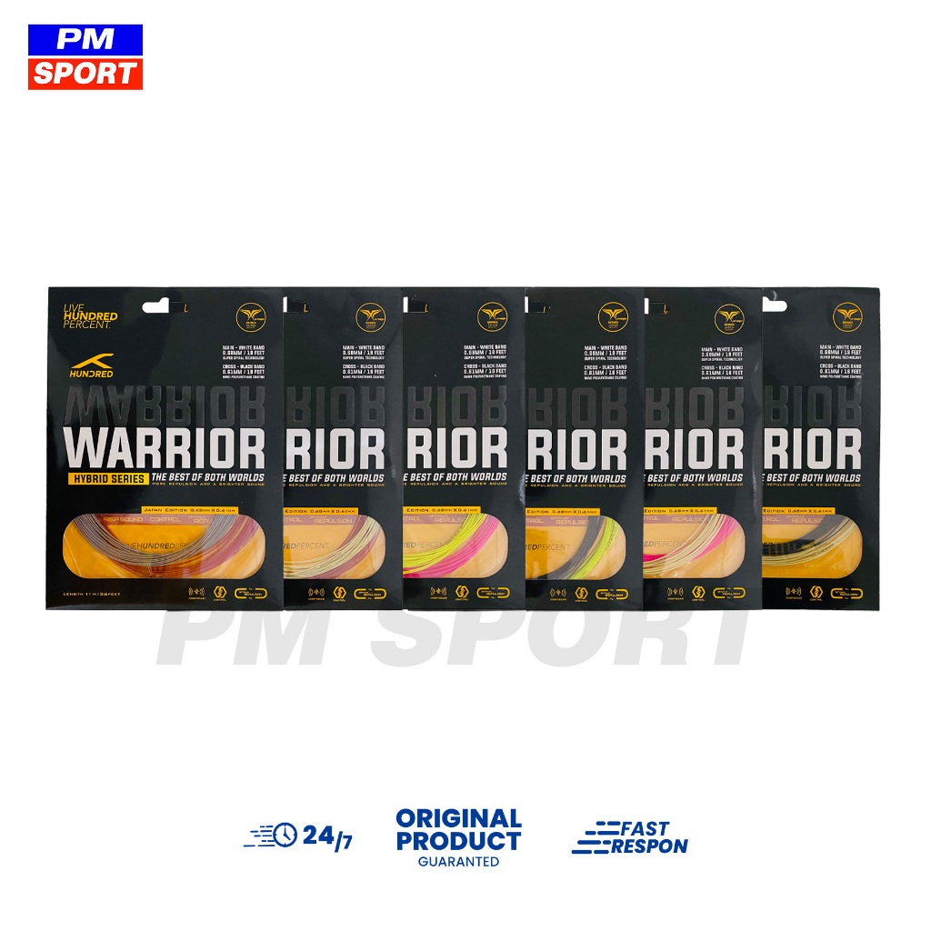 Jual SENAR RAKET BADMINTON STRING HUNDRED WARIOR HYBRID SERIES ORIGINAL ...