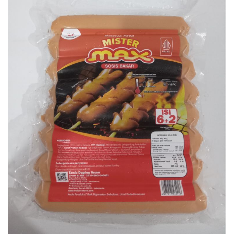 Jual MISTER MAX SOSIS BAKAR JUMBO 500GR ISI 8 | Shopee Indonesia