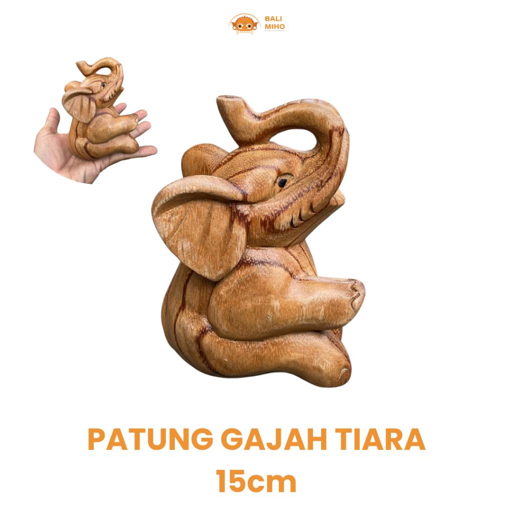 Jual Patung Gajah Tiara 15 cm - Patung Gajah Kayu - Pajangan Gajah ...