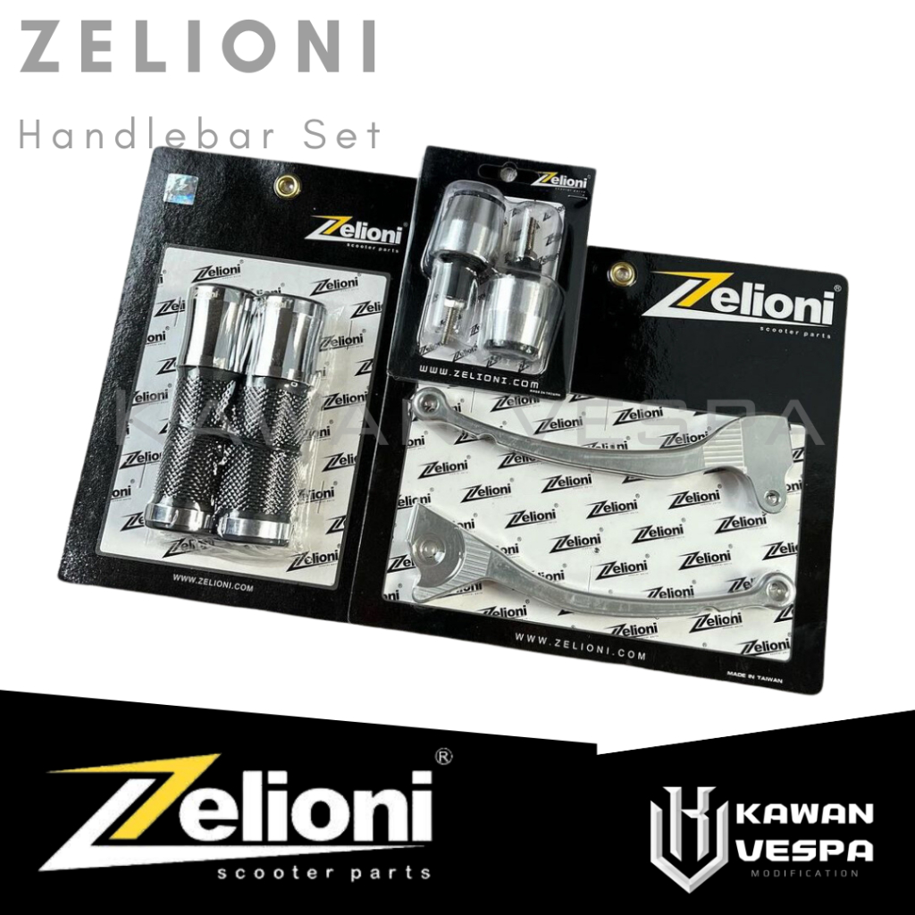 Jual Paket Handle Handgrip barend zelioni Silver for vespa sprint prima ...