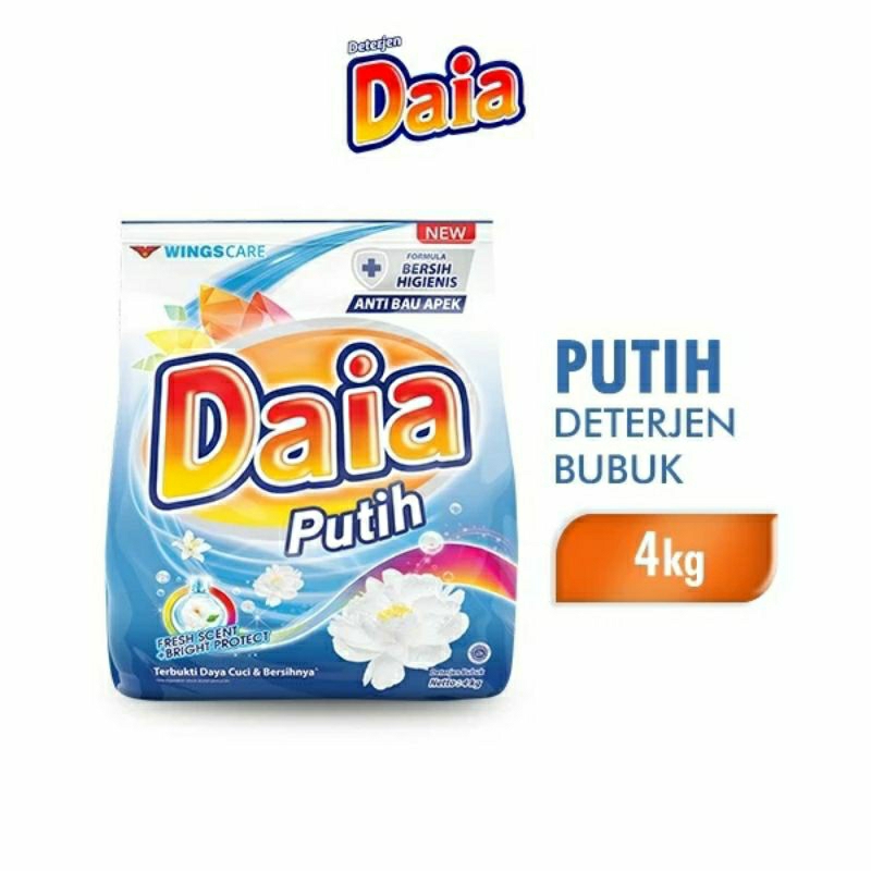 Jual Daia Deterjen Bubuk Putih 4kg | Shopee Indonesia