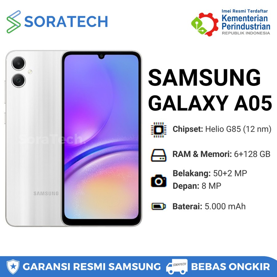 Jual Samsung Galaxy A05 6/128 GB RAM 6GB ROM 128GB Garansi Resmi ...