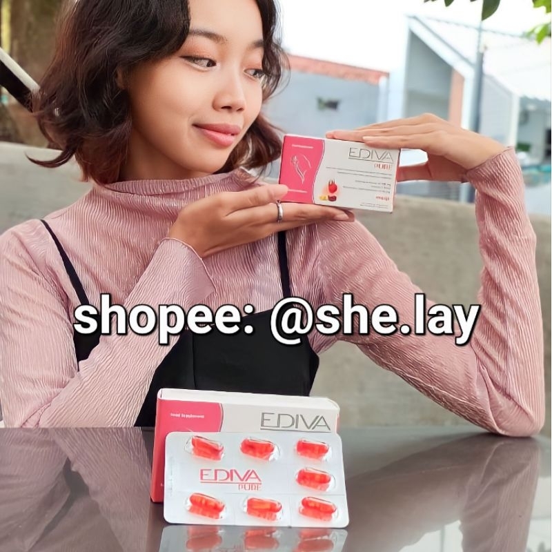 Jual EDIVA Pure Lancar Haid Pre-Menstruasi Suplemen meringankan Nyeri Haid sakit datang bulan ...