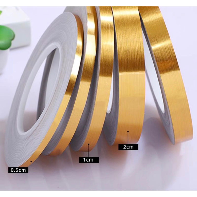 Jual 3 Meter 5 Meter List Sticker Gold / LIST STRIP Gold Dekorasi ...