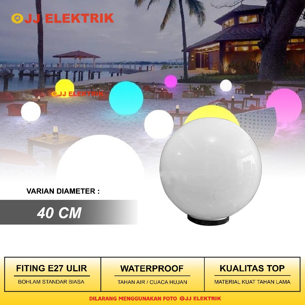 Jual Lampu Taman LED Bulat, Bola 40CM Outdoor Tahan Air | Dekorasi ...