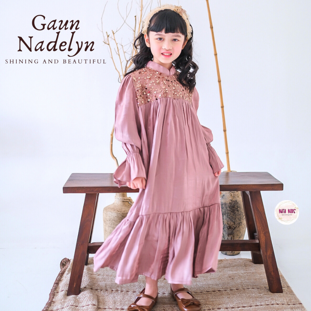 Jual Gaun Anak/Gamis Anak Shimmer Spesial Hari Raya Nadelyn Original by ...