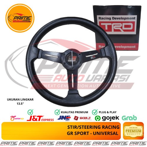 Jual Stir Steer Racing Mobil Universal IMPORT 13,5" Inchi GR SPORT ...