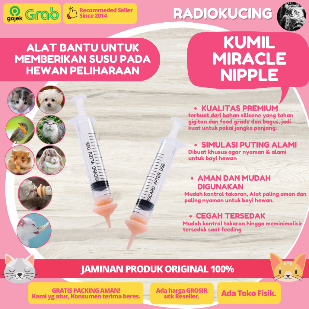Jual KUMIL MIRACLE NIPPLE - Dot Kecil Dot Alat Bantu Susu Bayi Kucing ...