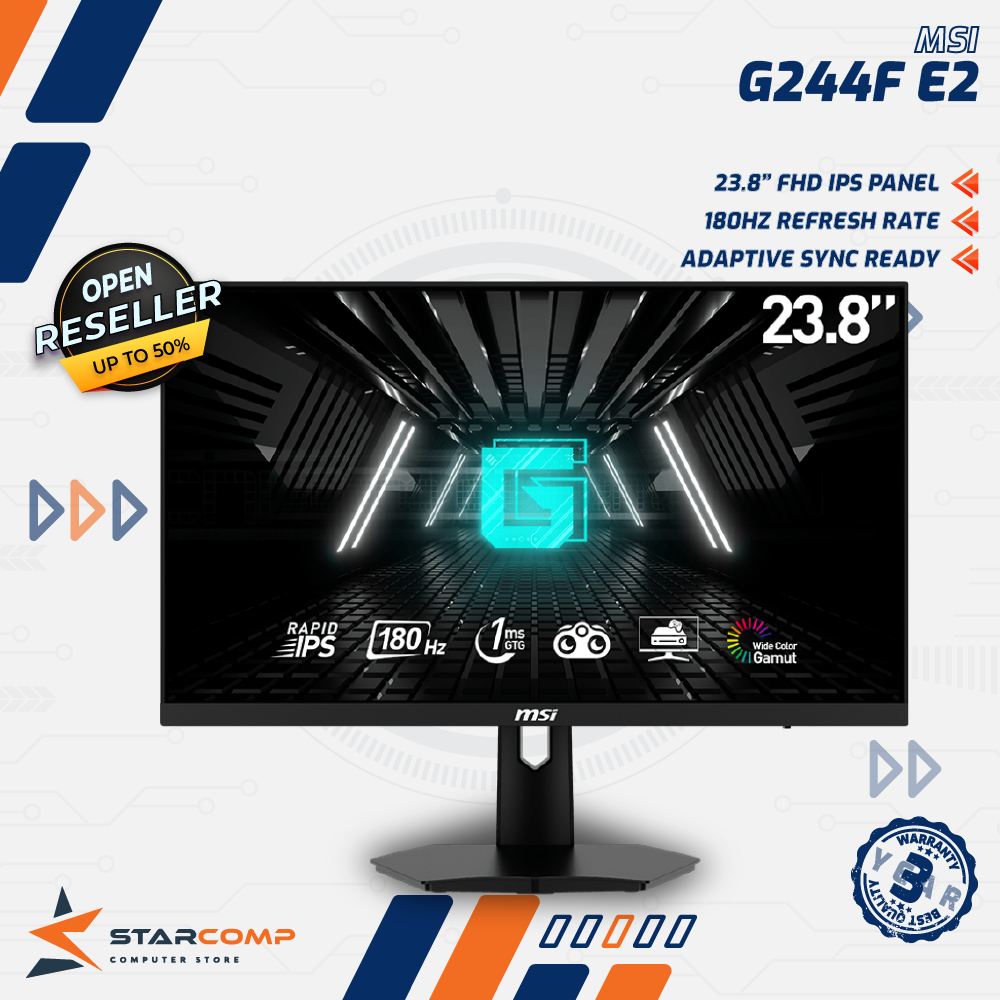 Jual MSI OPTIX G244F E2 Monitor LED 24" IPS 180Hz 1ms Gaming | Shopee Indonesia