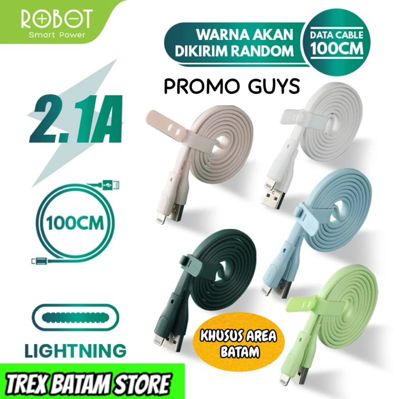 Jual KABEL ROBOT CABLE CAS CHARGER DATA IPHONE LIGHTNING 100CM GARANSI ...