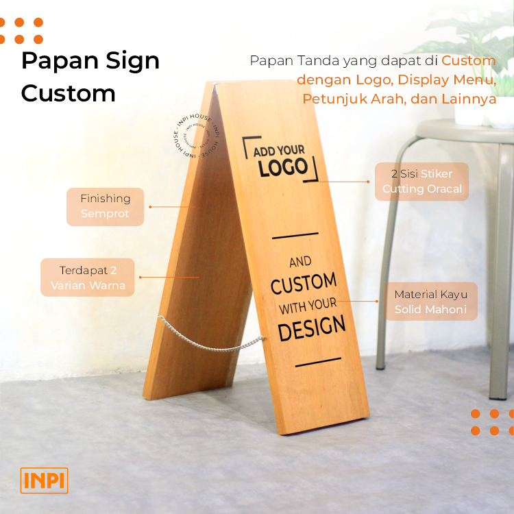 Jual Custom Design Papan Sign Cafe Toko Kayu Mahoni - INPI House ...