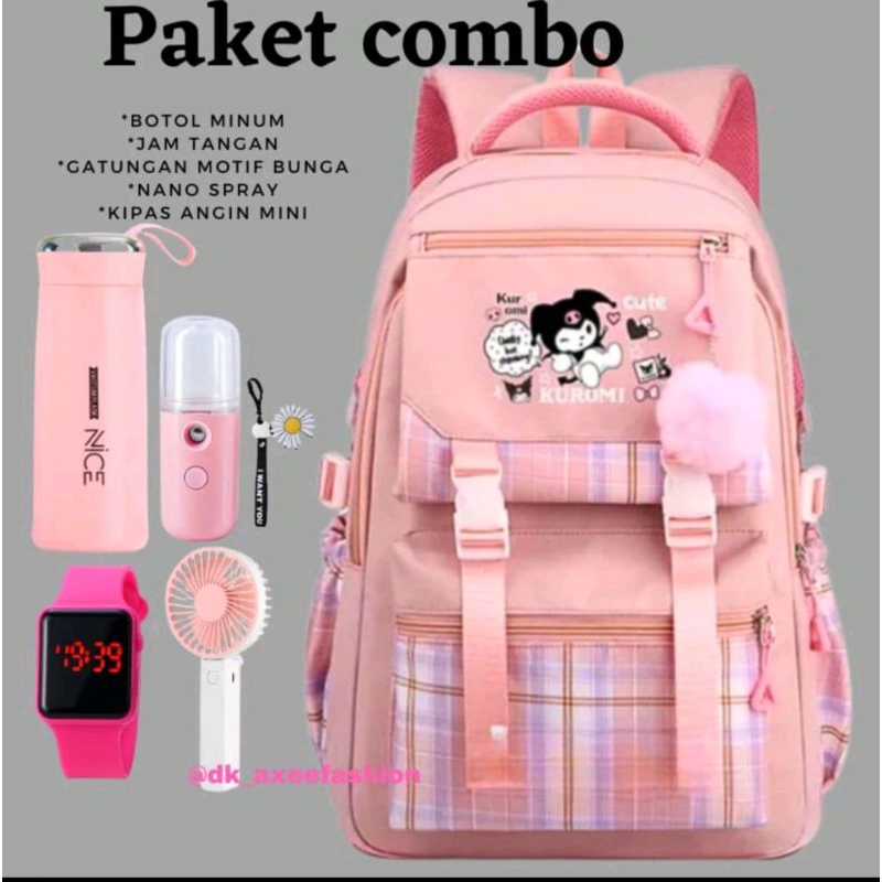 Jual TAS RANSEL ANAK SEKOLAH KARAKTER KUROMI SD SMP SMA MURAH BERBONUS BANYAK | Shopee Indonesia