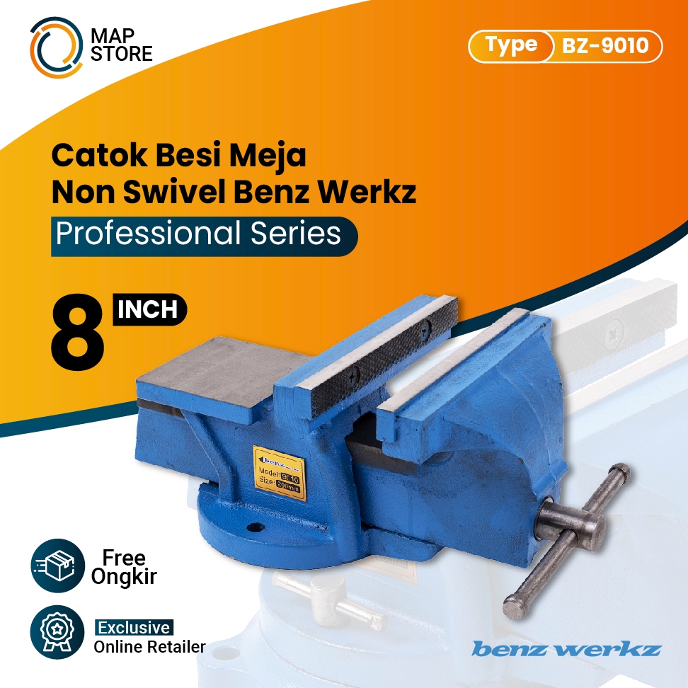 Jual Ragum / Catok Besi 8" / Catok Meja / Vice table Benz Werkz 8 inch ...