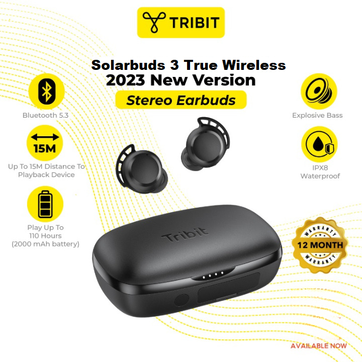 Jual Tribit Solarbuds 3 Low Latency Bluetooth 5.3, New 2023 Version TWS ...