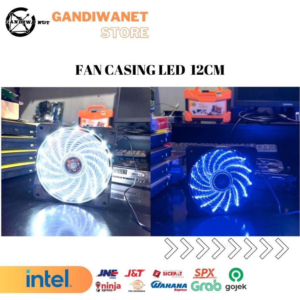 Jual FAN CASING 12CM LED / FAN CASE 12 CM LED SPIRAL | Shopee Indonesia