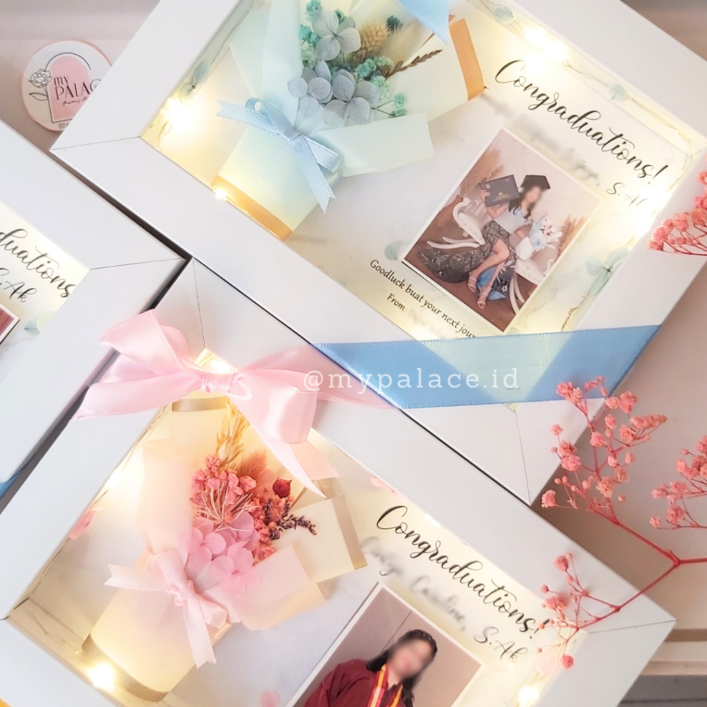 Jual Hadiah 3D Frame Buket Bunga Wisuda, Graduation, Birthday | Dried ...