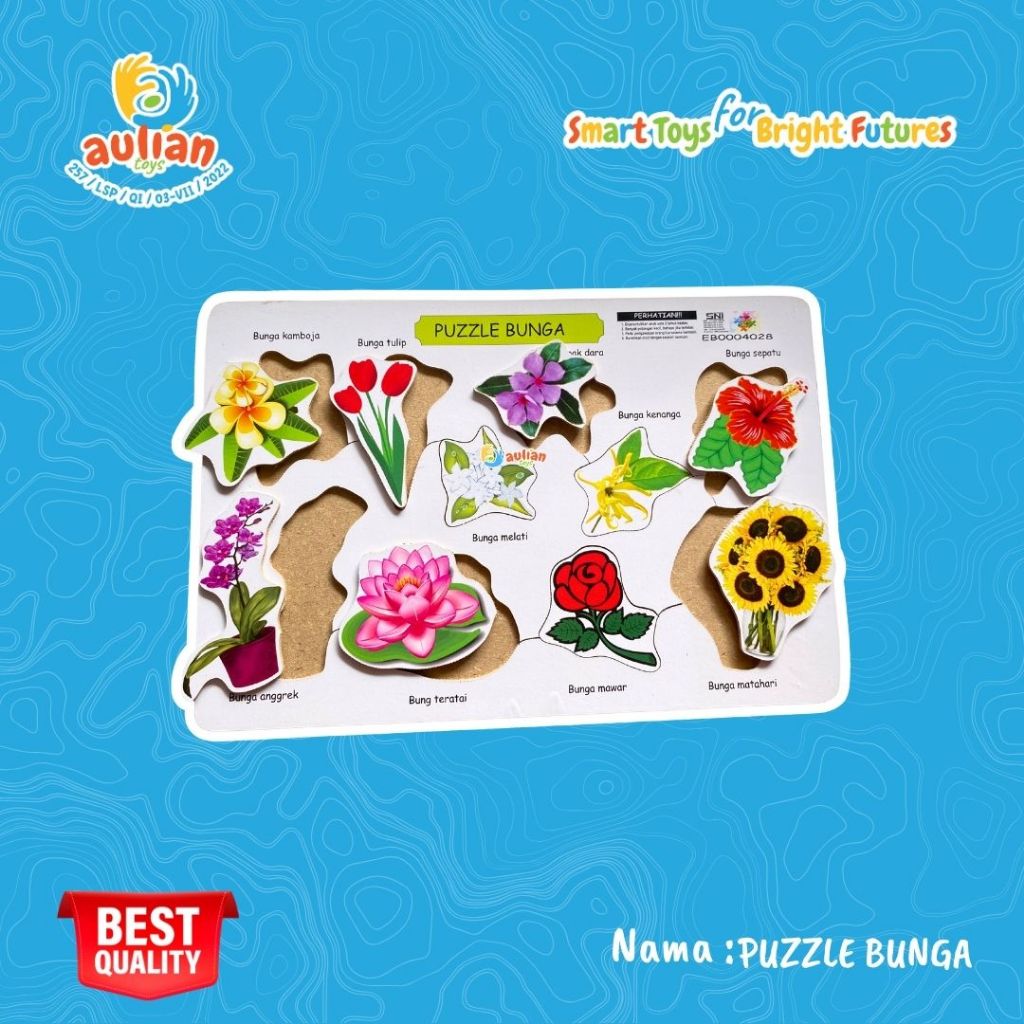 Jual PUZZLE BUNGA/MAINAN ANAK/MAINAN KAYU/MAINAN EDUKASI/ALAT PERAGA ...