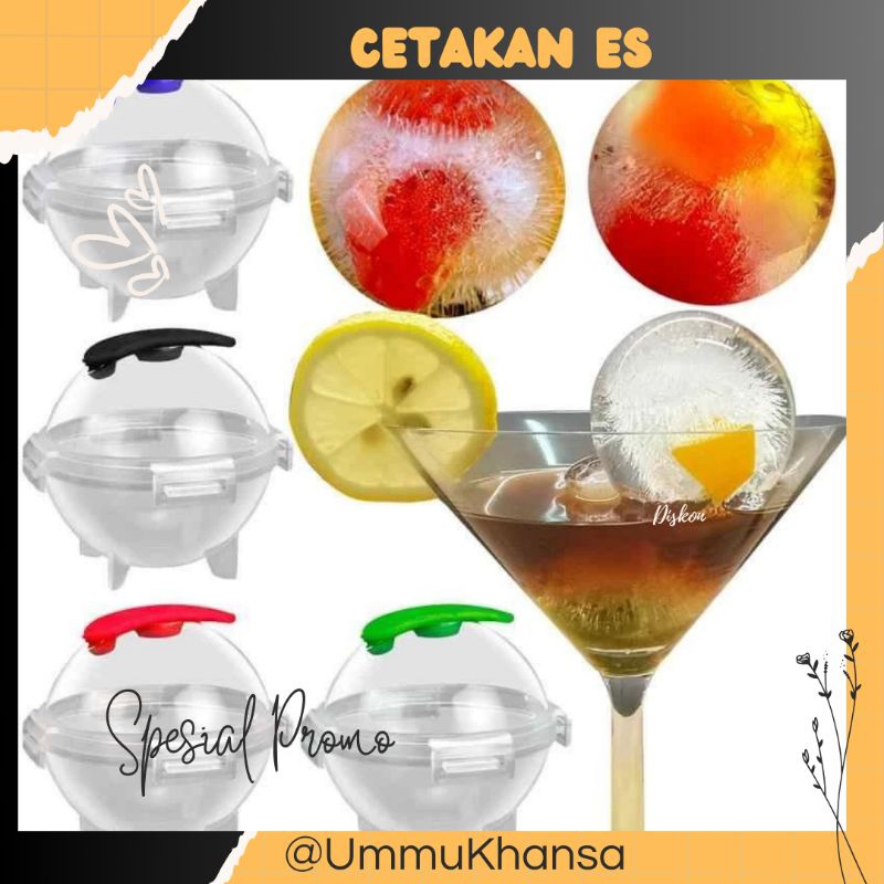 Jual Cetakan Es Batu Model Bulat Jumbo 5cm /cetakan puding/cetakan agar ...
