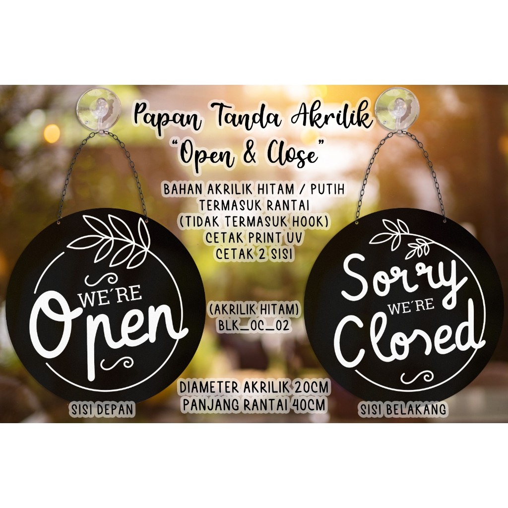 Jual PAPAN TANDA AKRILIK OPEN CLOSE / PAPAN PENANDA BUKA & TUTUP ...
