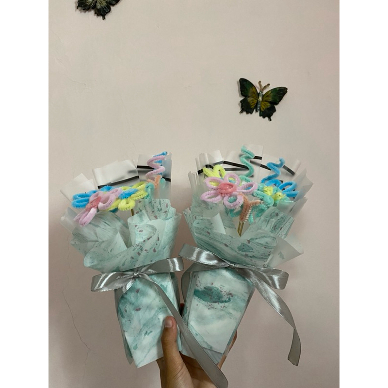 Jual Buket mini bunga bulu mercy | Shopee Indonesia