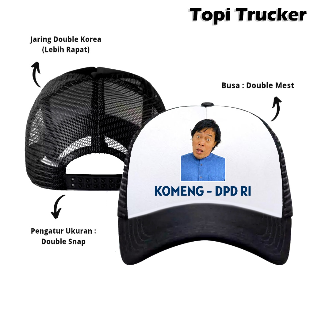 Jual Topi Trucker Jaring Komeng Alfiansyah Bustami DPD RI 2024 Topi ... Jual Topi Trucker Jaring Komeng Alfiansyah Bustami DPD RI 2024 Topi ...